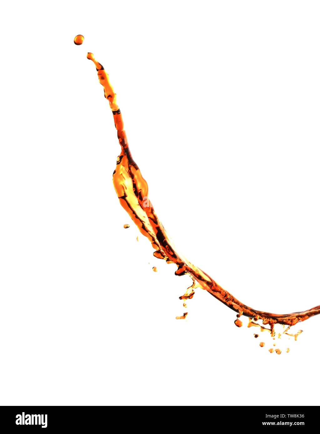 Cola splash on white background Stock Photo - Alamy