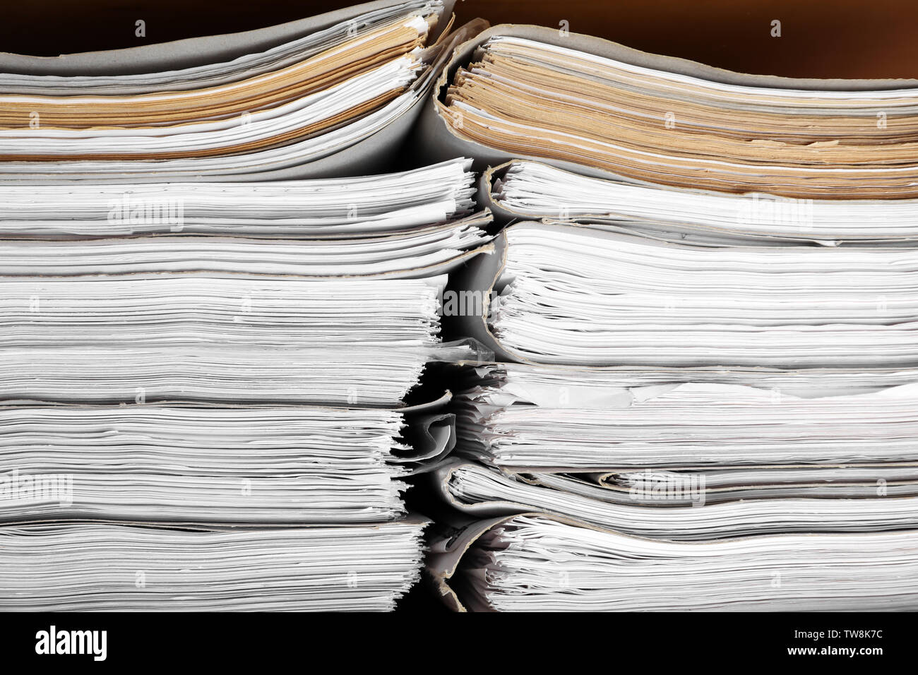 Stacks old paper documents hi-res stock photography and images - Alamy