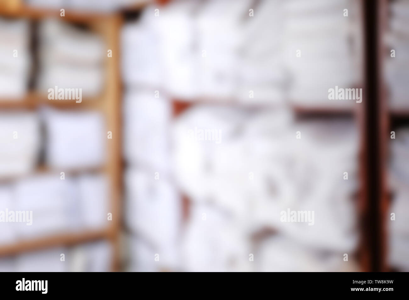 Blurred view of paper documents in archive Stock Photo - Alamy