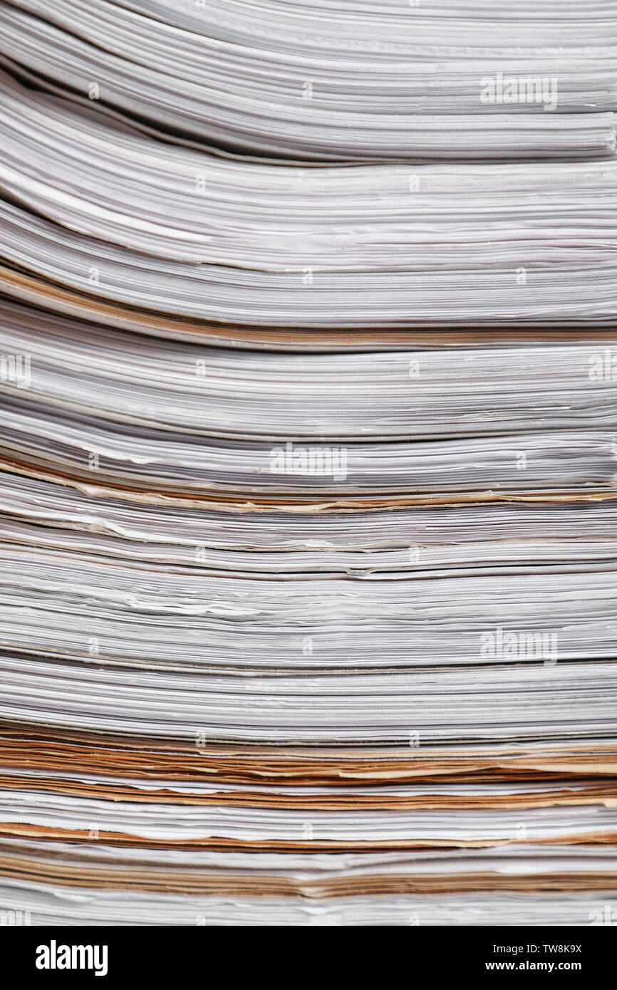 Stack of old paper documents in archive, closeup Stock Photo - Alamy