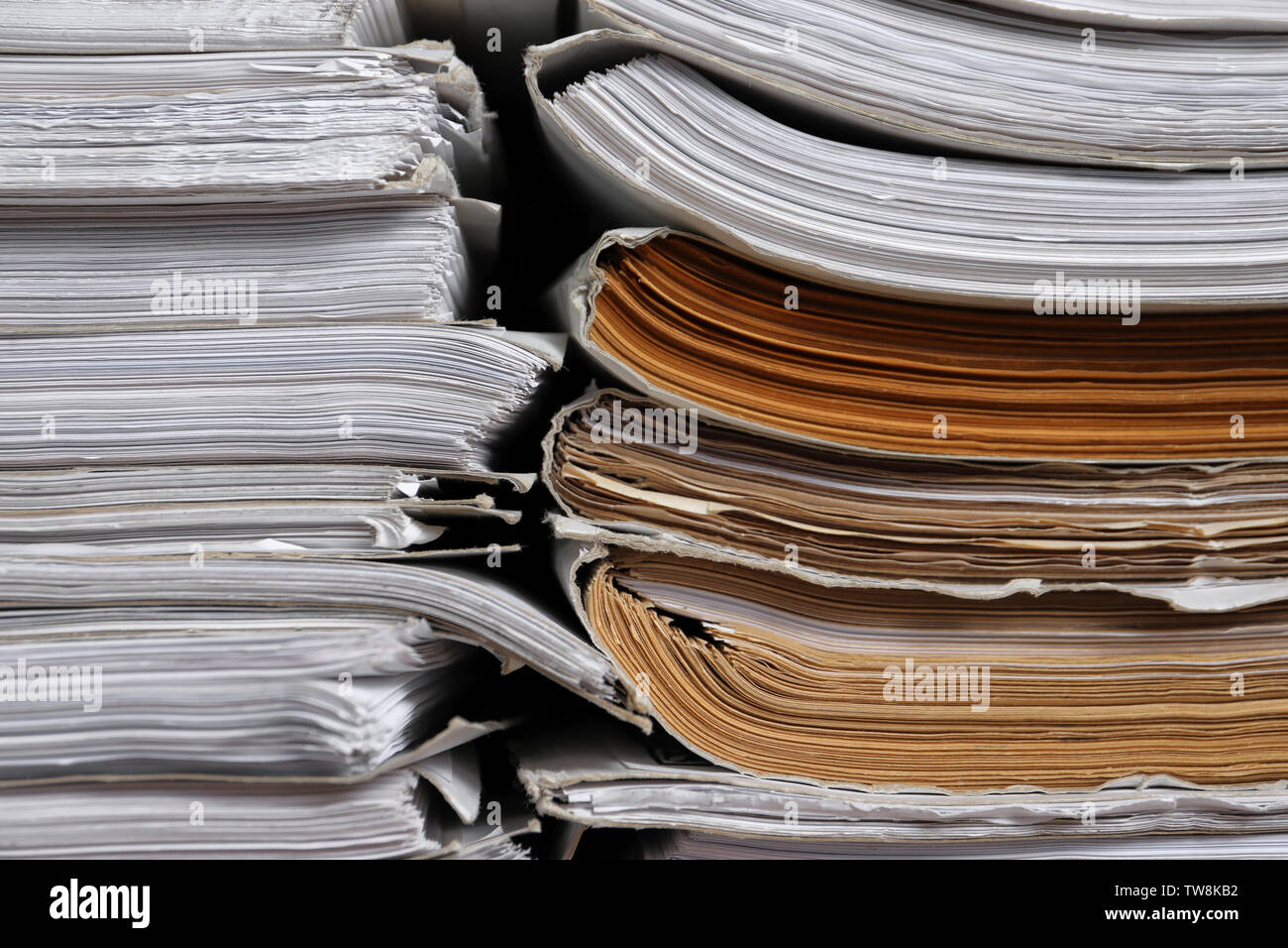 Stacks old paper documents hi-res stock photography and images - Alamy