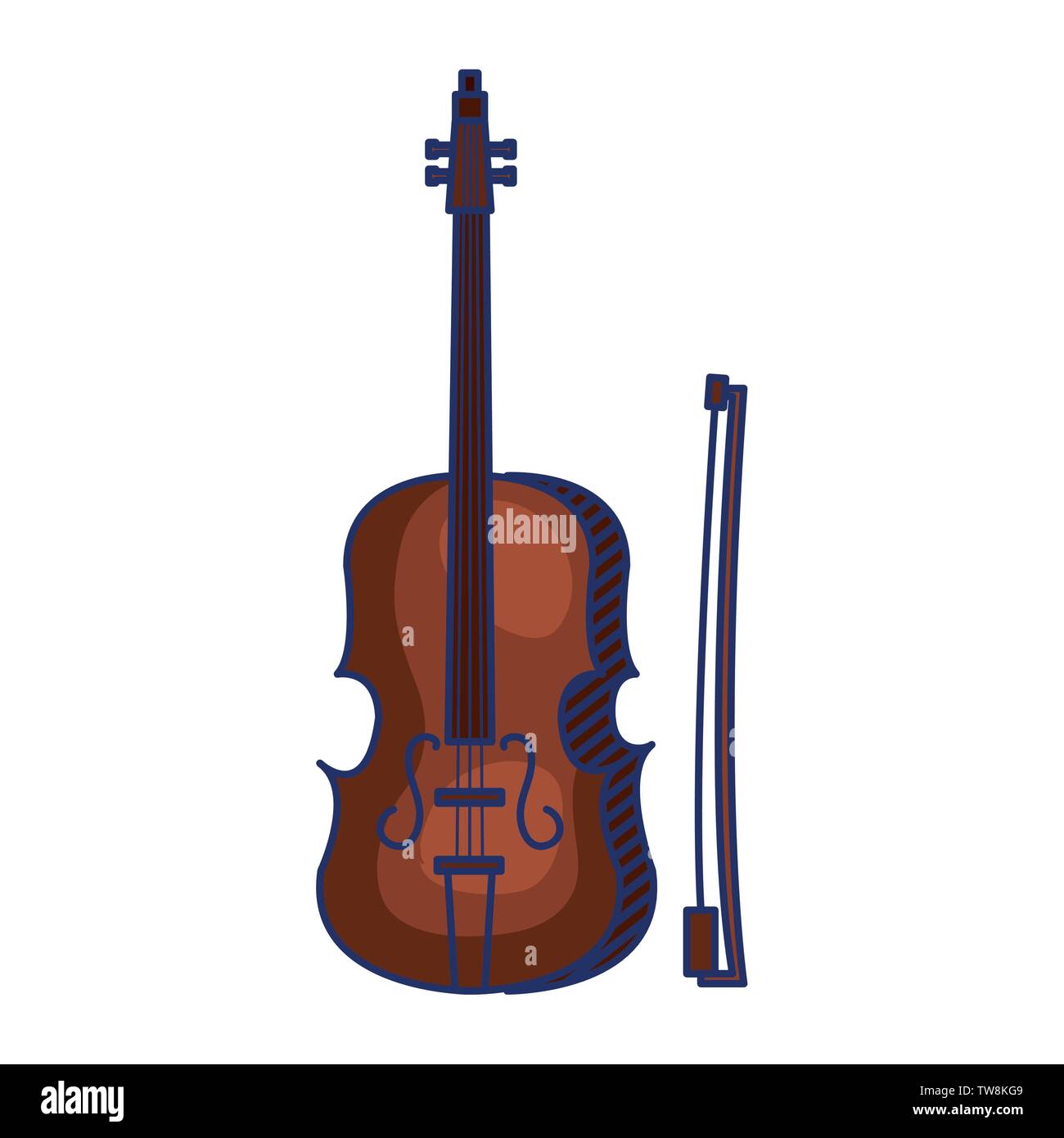 fiddle musical instrument isolated icon Stock Vector Image & Art - Alamy