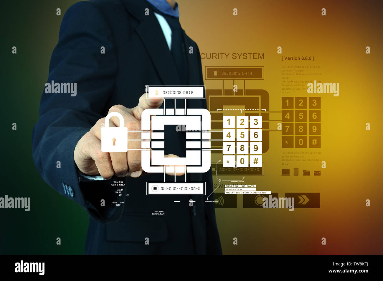 Smart hand showing futuristic technology Stock Photo - Alamy