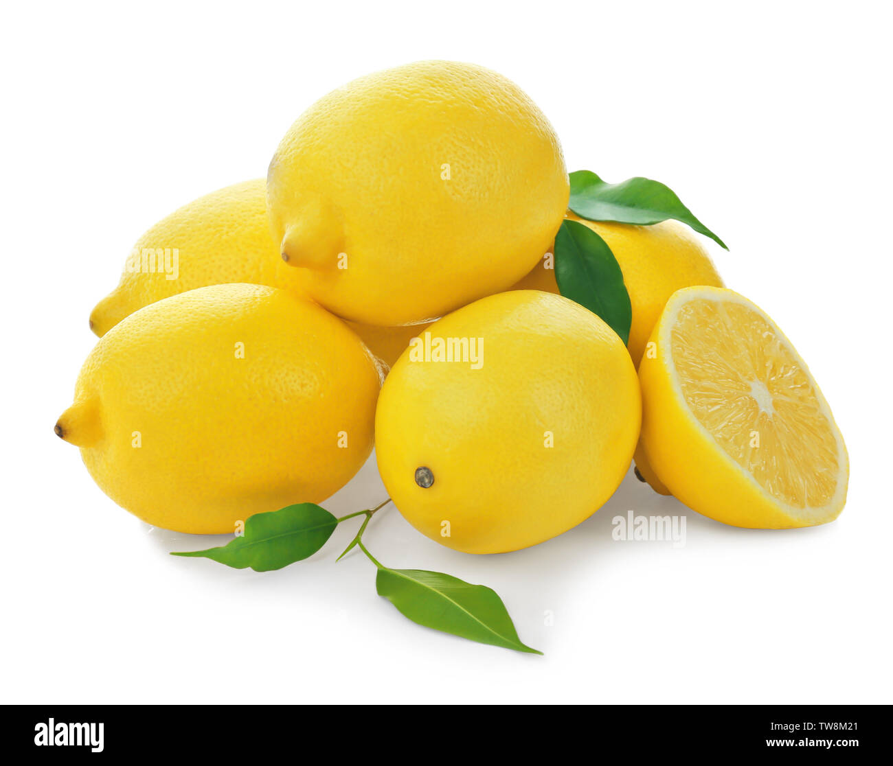 Many ripe yellow lemons Cut Out Stock Images & Pictures - Alamy