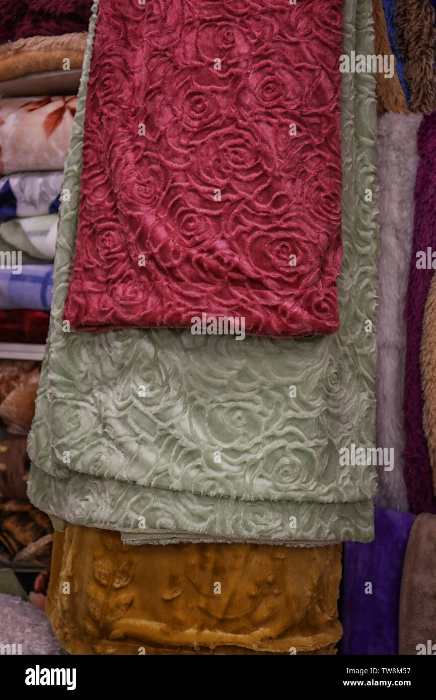 Various blankets hi-res stock photography and images - Alamy