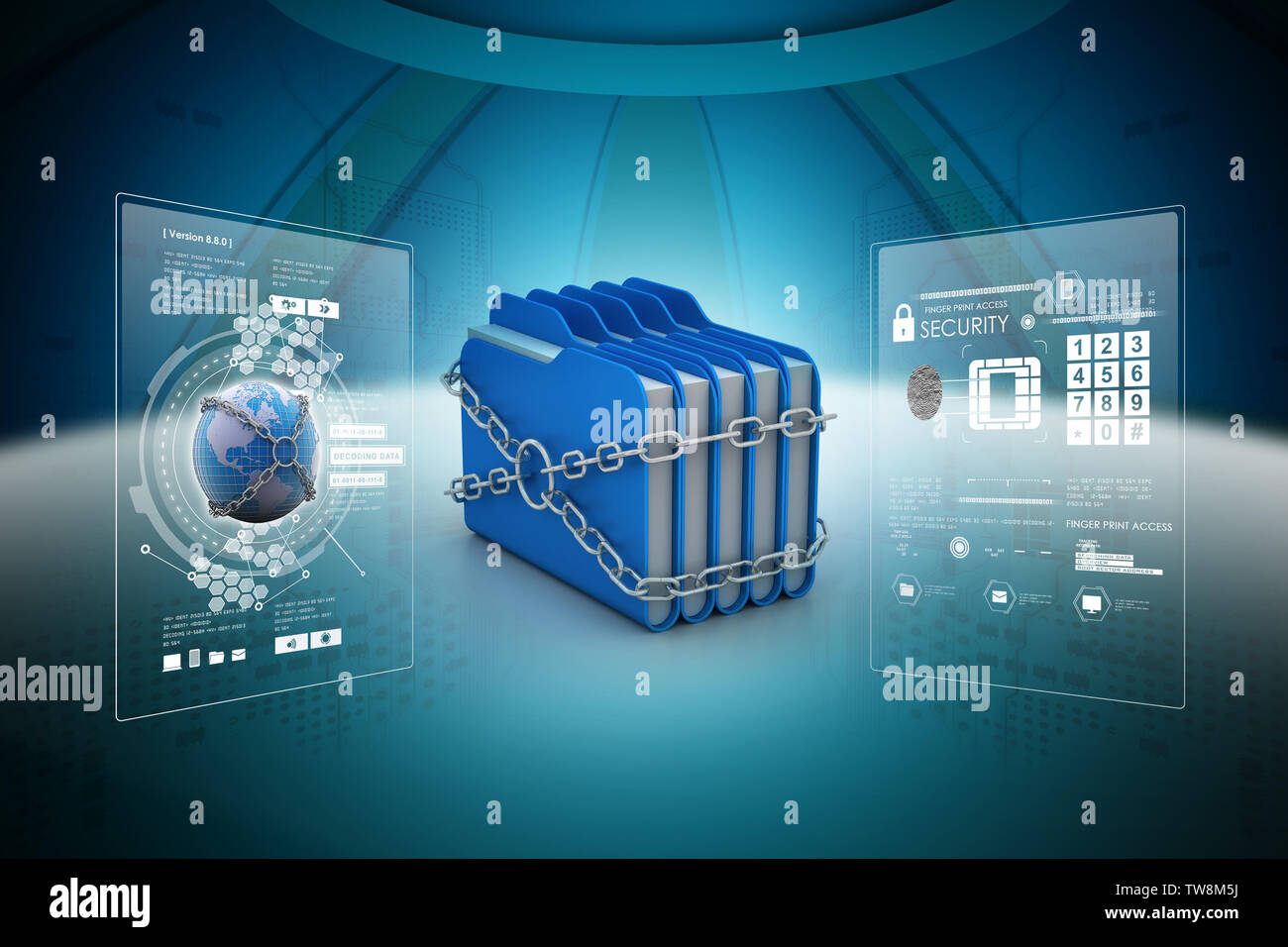 folder locked by chains Stock Photo - Alamy