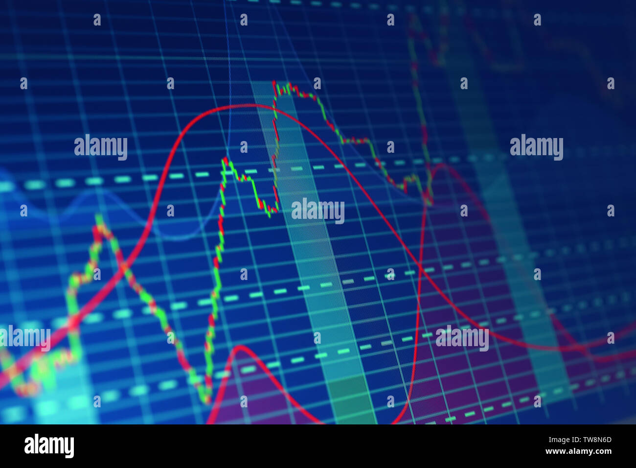 Monitor with stock data, closeup Stock Photo - Alamy