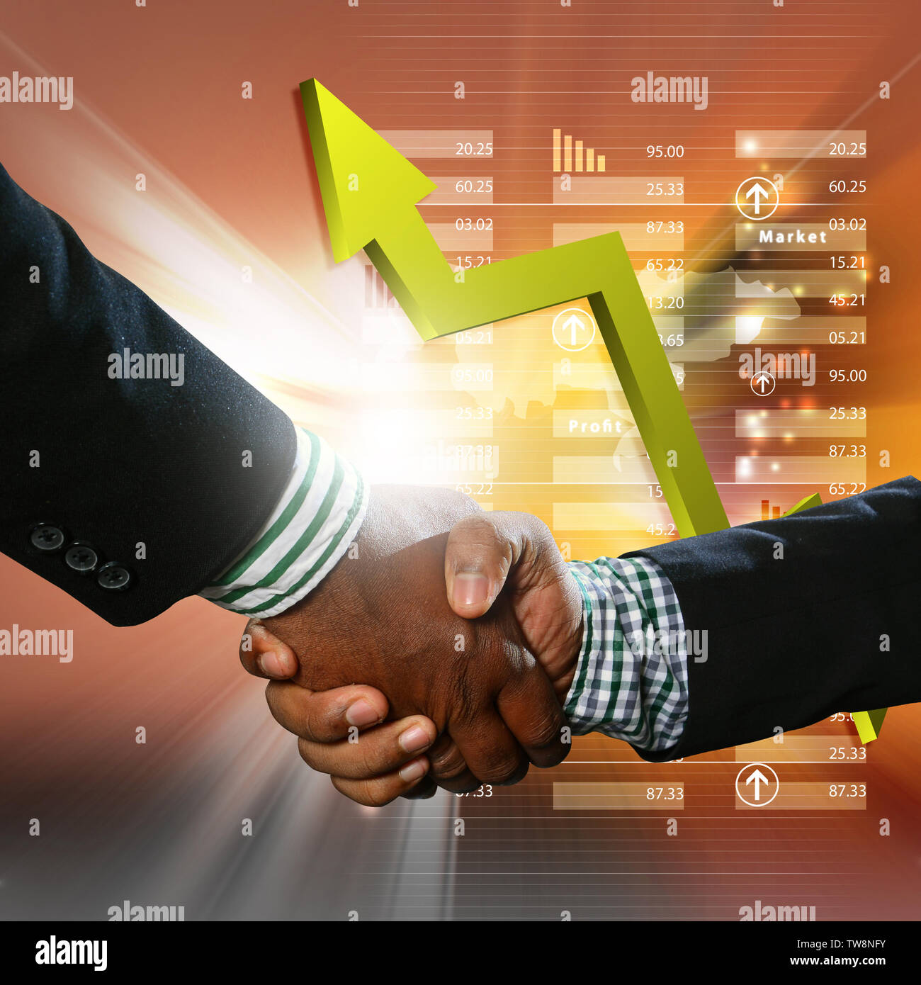 Competition concept with growth graph Stock Photo - Alamy