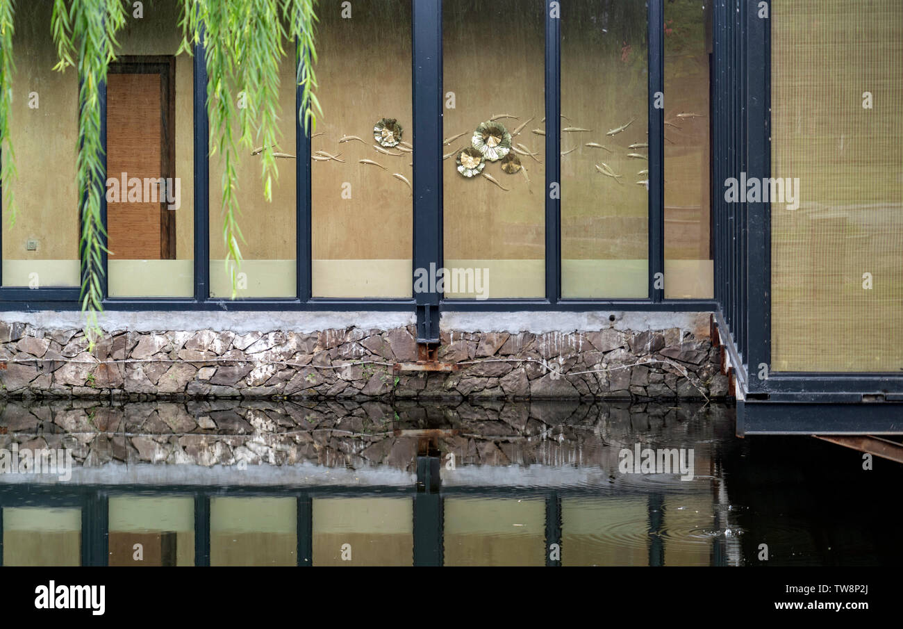 Five scattered house building Stock Photo - Alamy