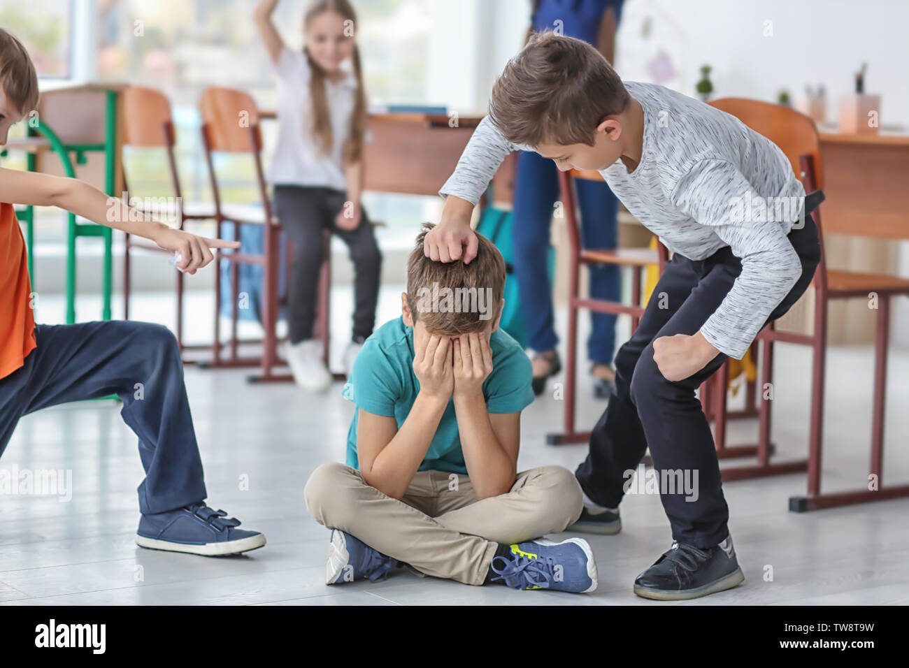 Angry school children classroom hi-res stock photography and images - Alamy