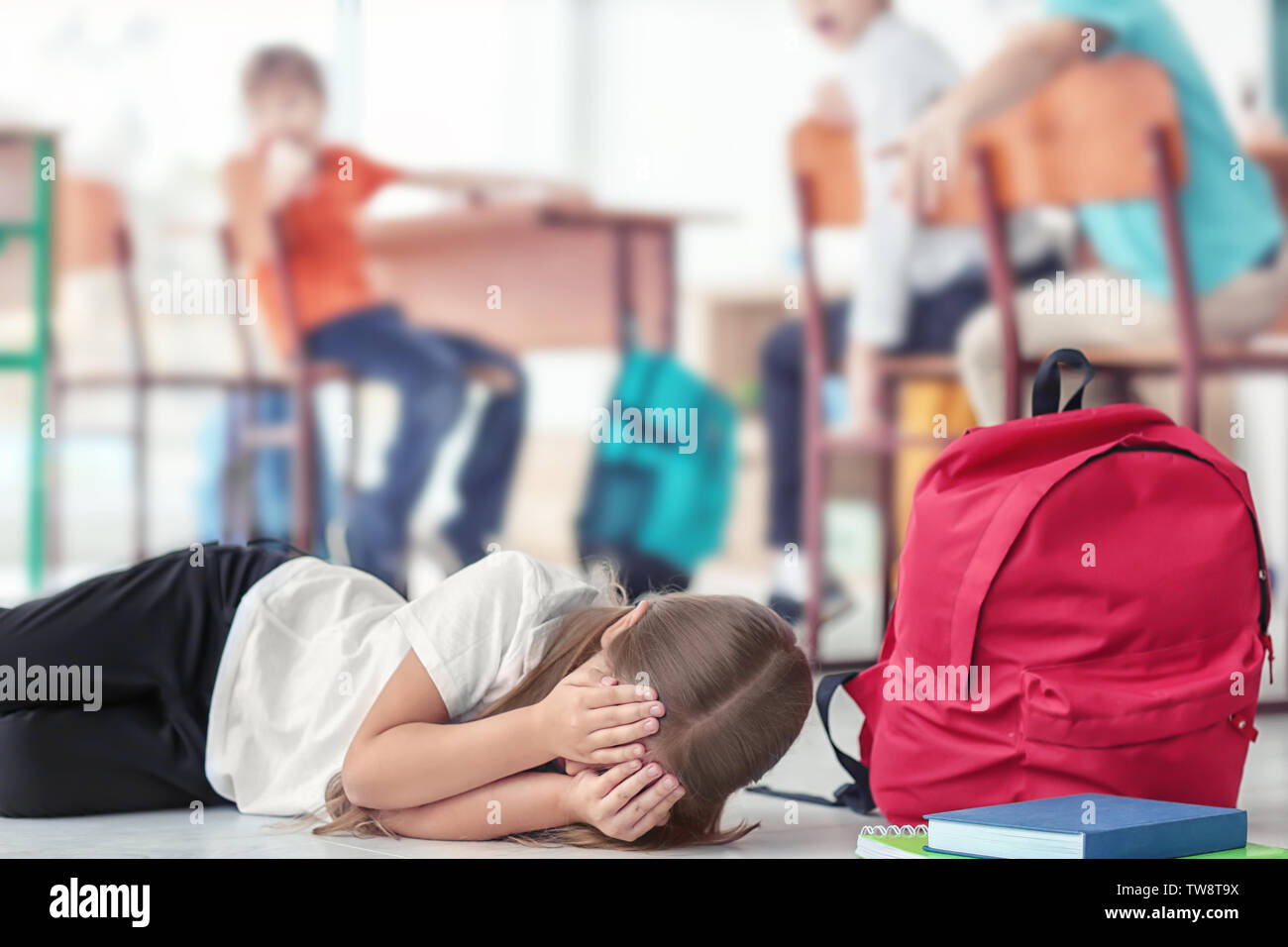Classroom crying hi-res stock photography and images - Alamy