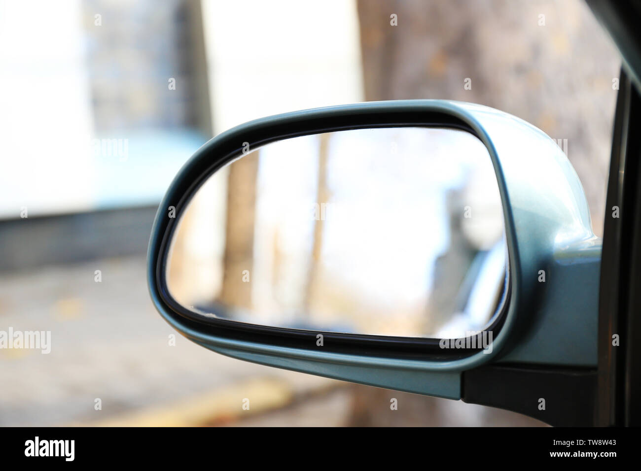 Side mirror of modern car, closeup Stock Photo - Alamy