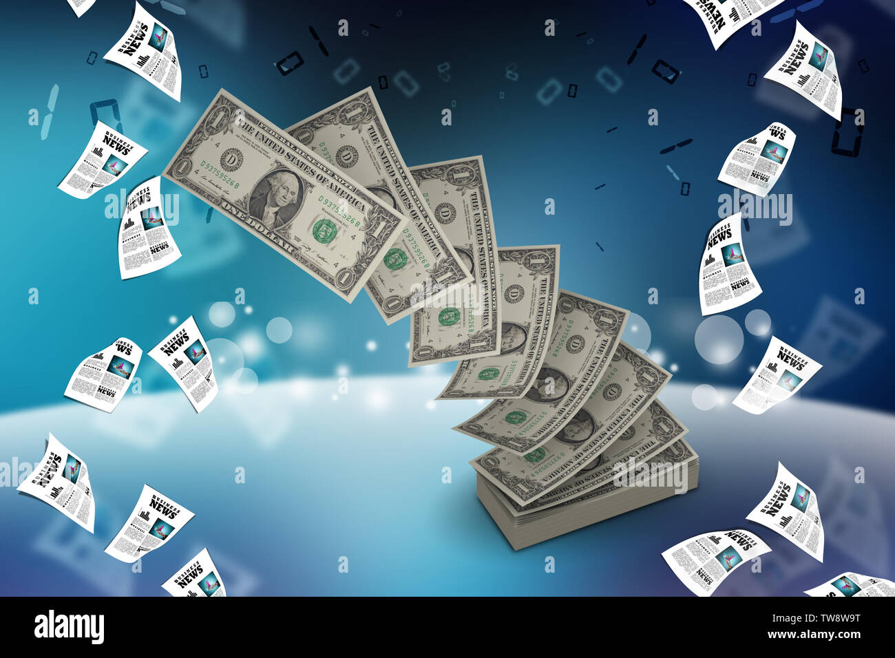 pile of US federal reserve notes Stock Photo - Alamy