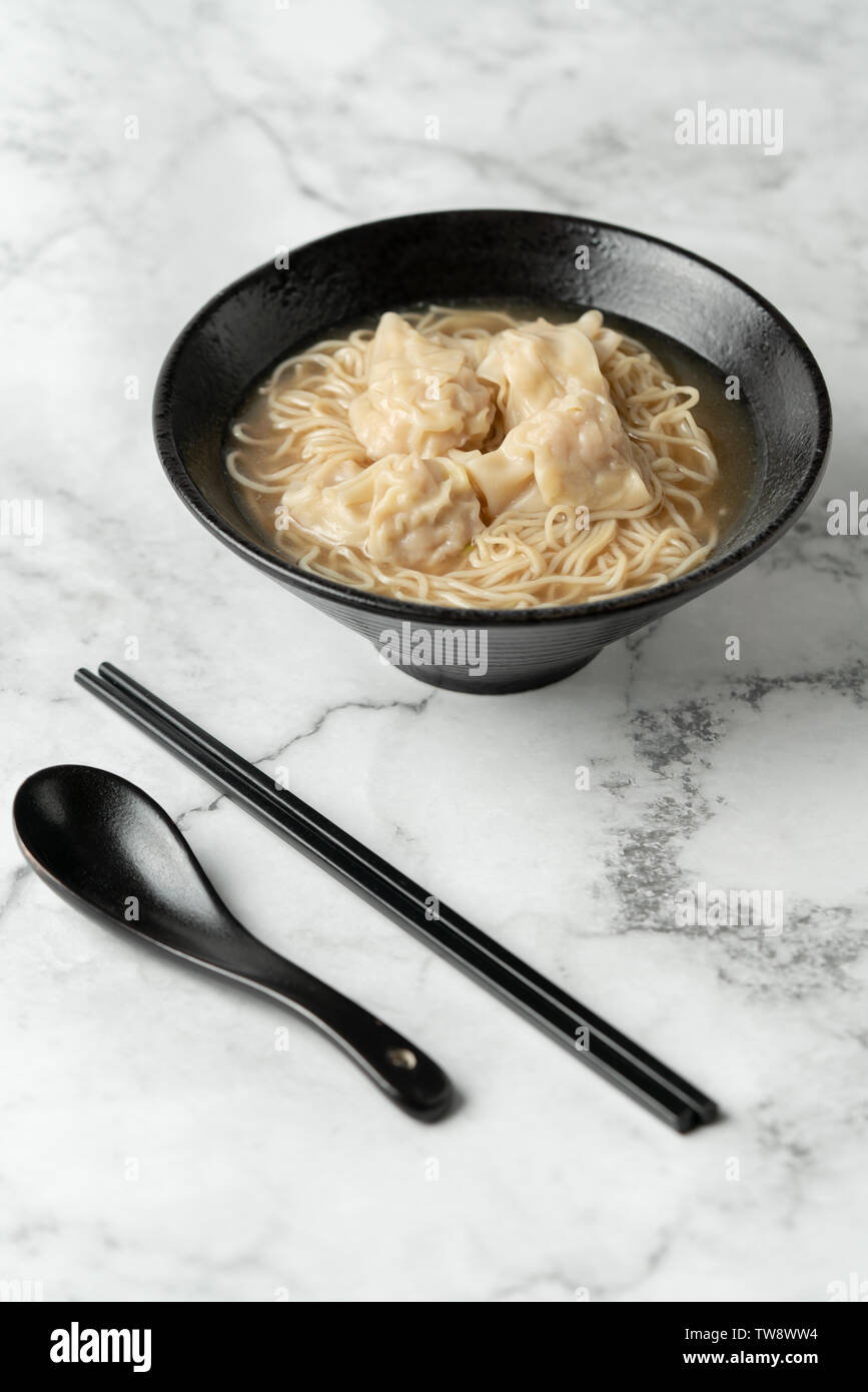 Cloud noodles on a marble table Stock Photo - Alamy