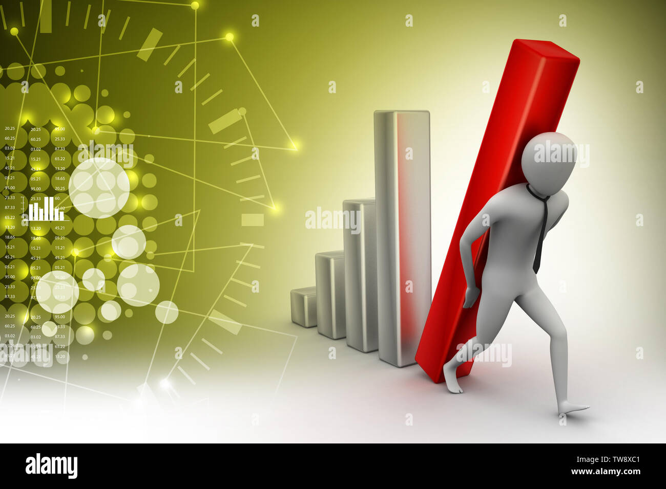 3d column chart hi-res stock photography and images - Alamy