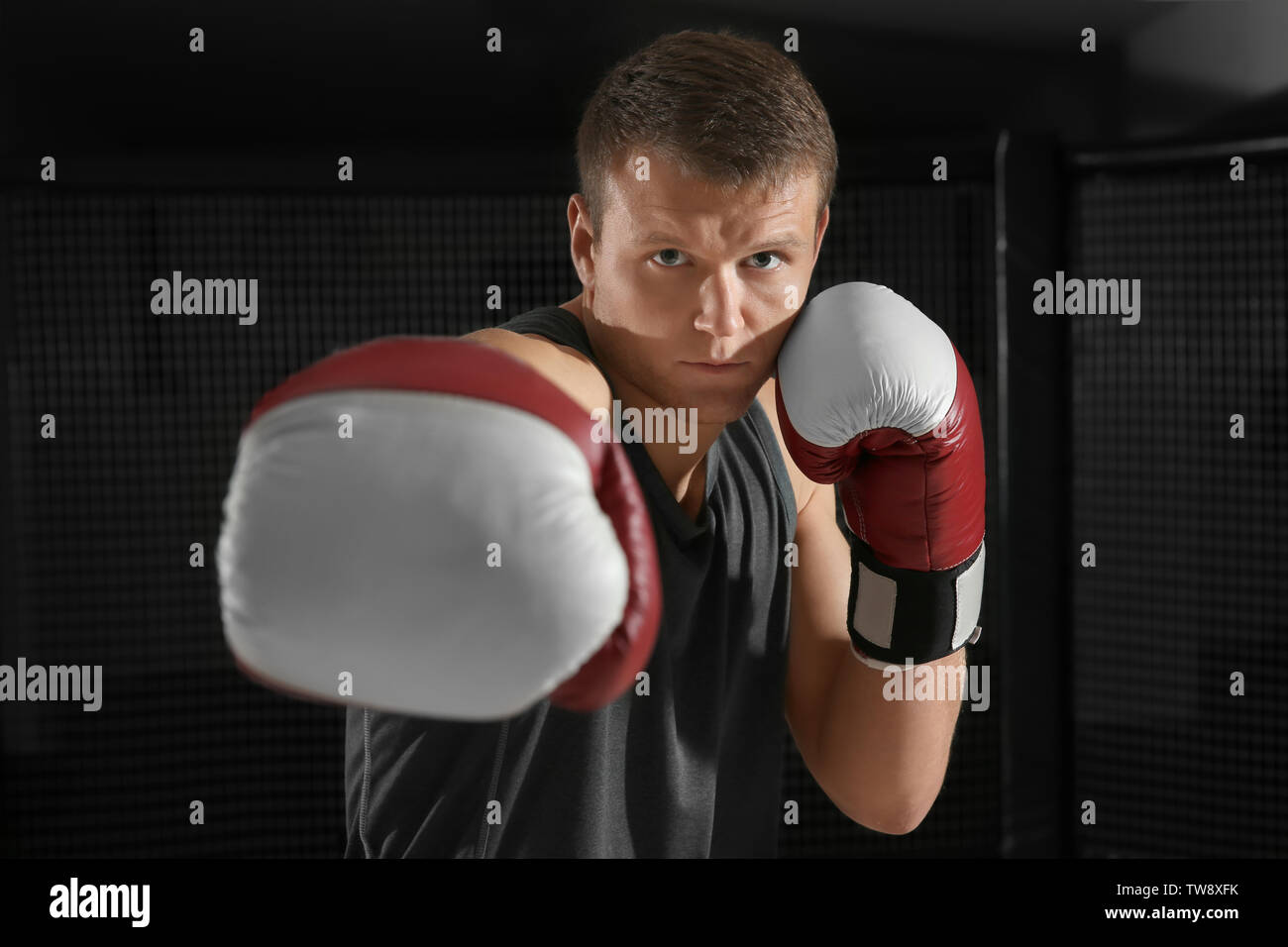 Boxercise man hi-res stock photography and images - Alamy