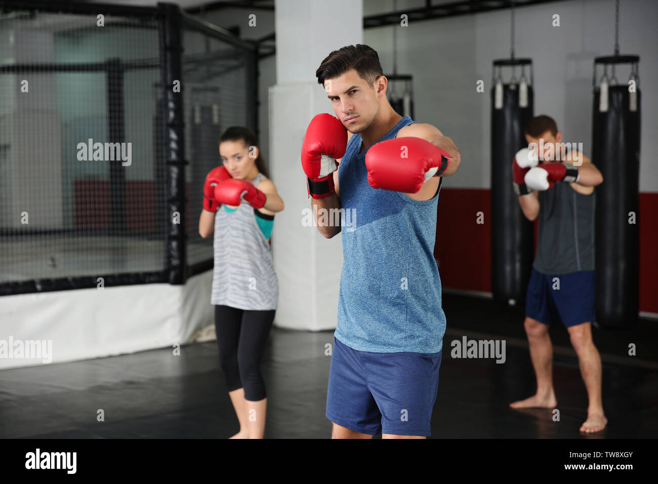 Boxercise man woman hi-res stock photography and images - Alamy