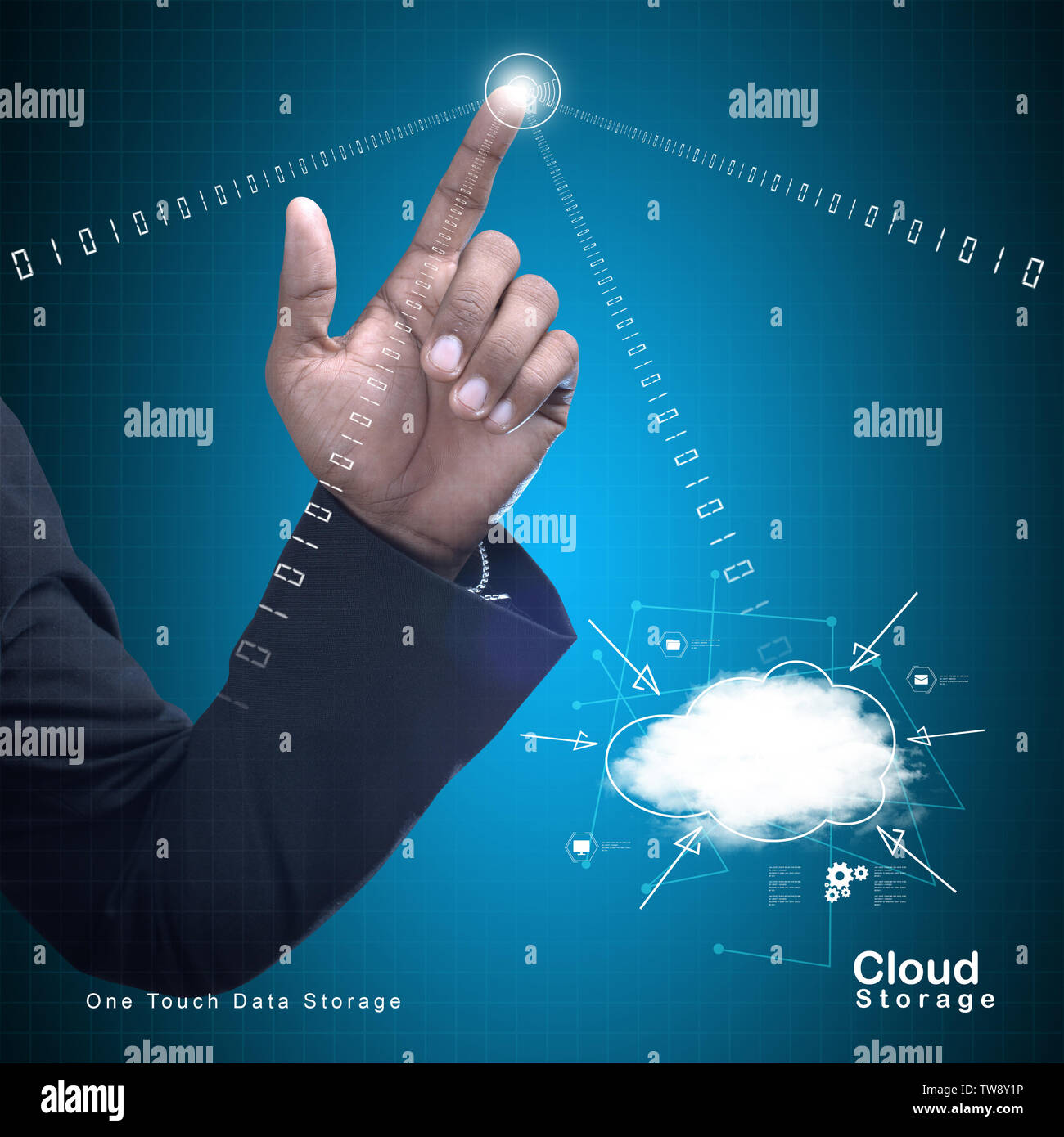 hands showing the cloud computing symbol Stock Photo - Alamy
