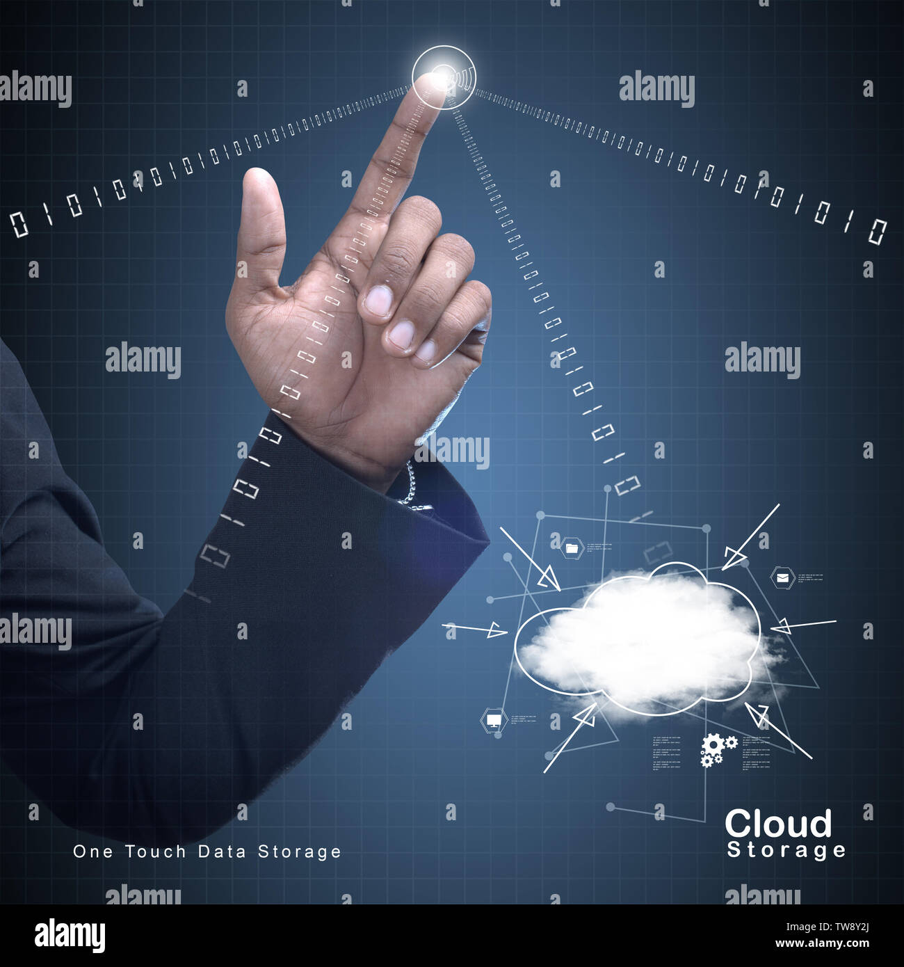 hands showing the cloud computing symbol Stock Photo - Alamy