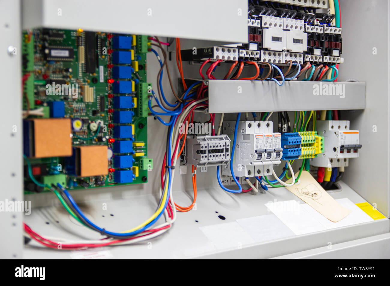 Electrical distribution board circuit breakers hi-res stock photography ...