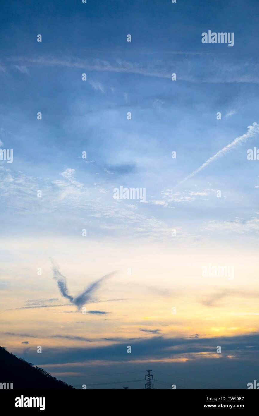 Cloud rooftop sky dusk girl girl Stock Photo - Alamy