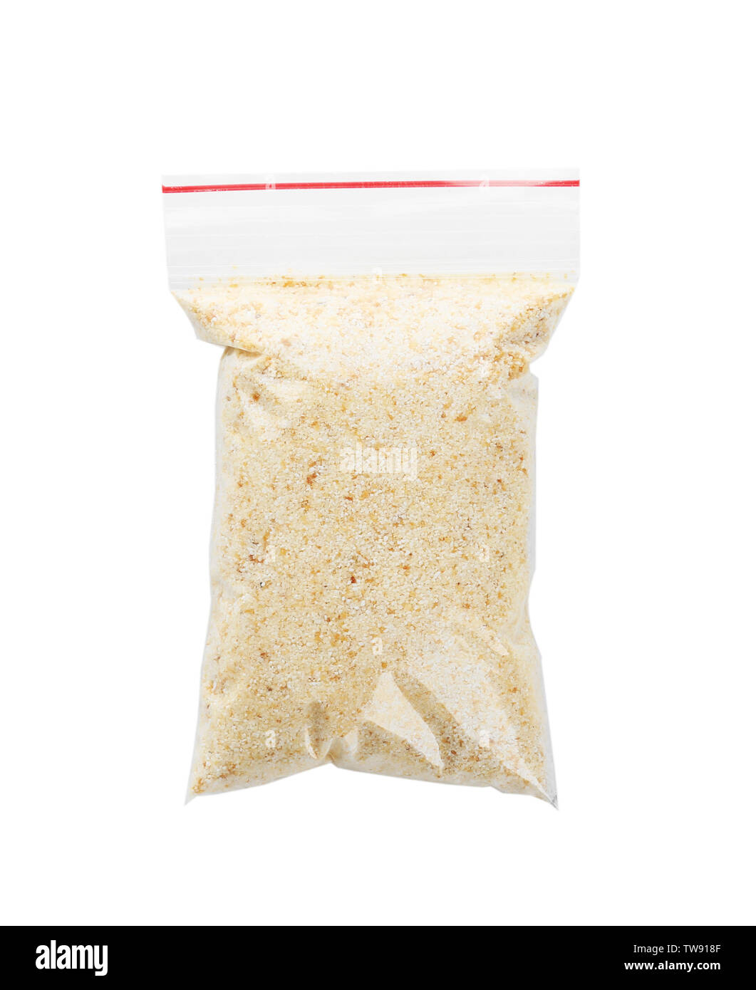 Ziploc bag with dried garlic powder on white background Stock Photo - Alamy