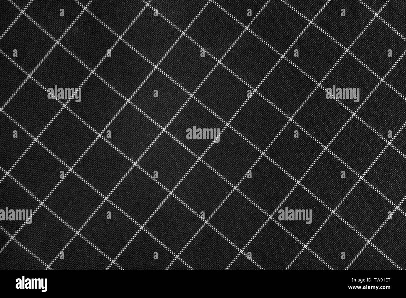 Check background texture fabric Black and White Stock Photos & Images ...