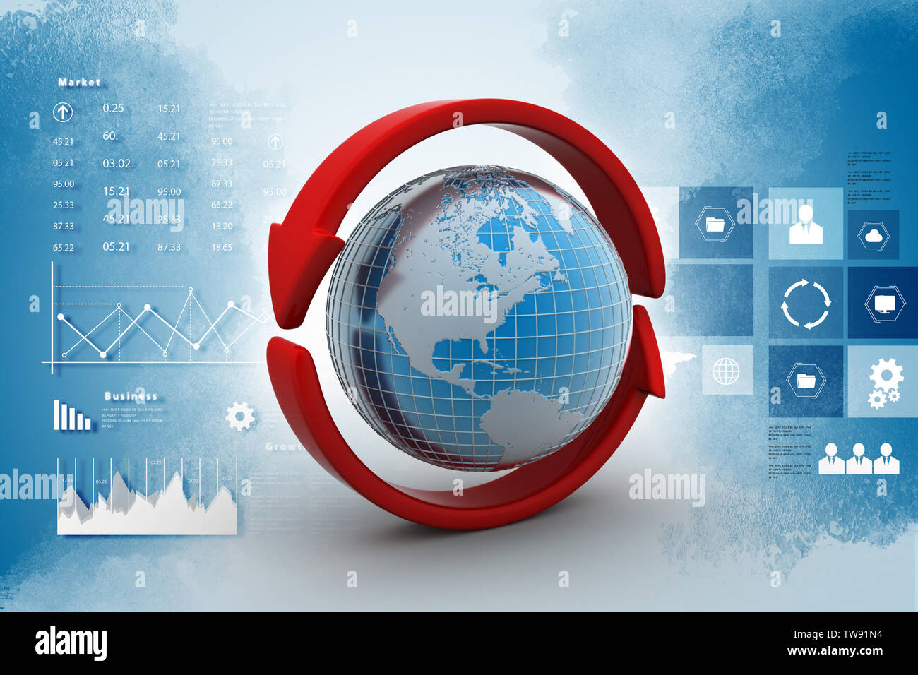 Globe Icon Arrows High Resolution Stock Photography and Images - Alamy