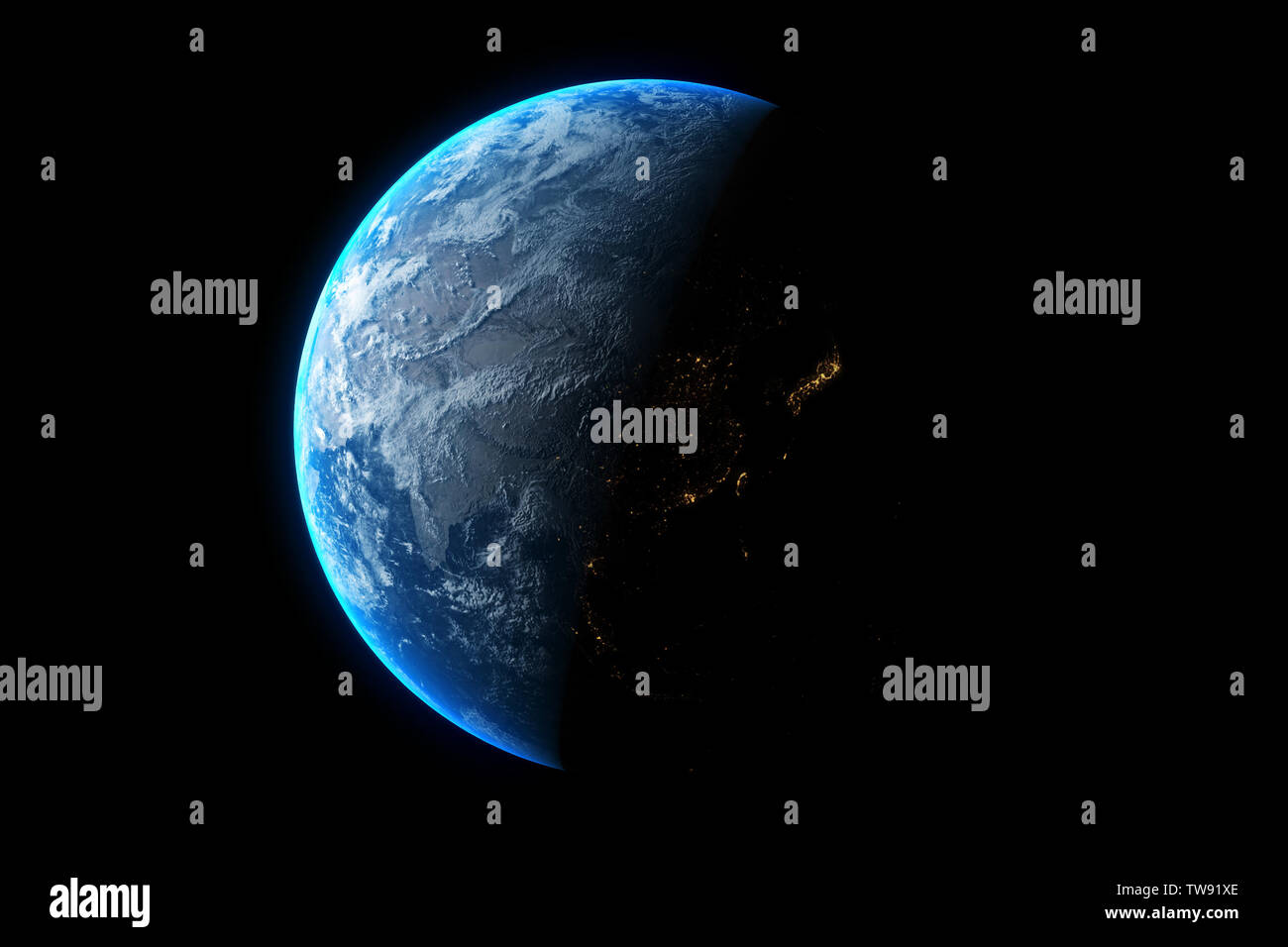 planet earth isolated on black background, 3d render. Elements of this ...