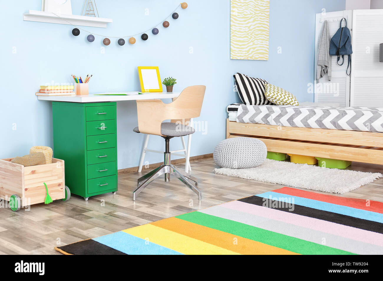 Beautiful interior of children's room Stock Photo - Alamy