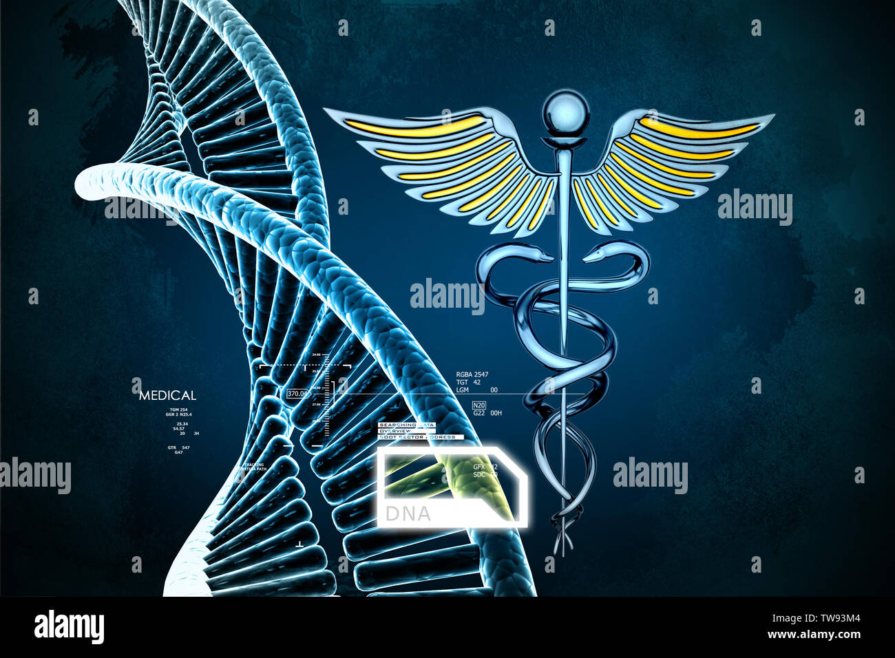 caduceus medical symbol Stock Photo - Alamy