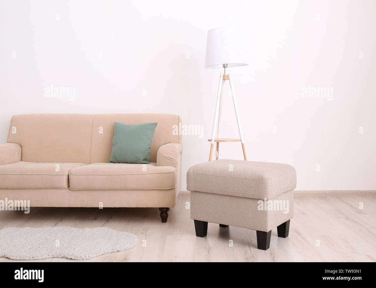 Living room interior with comfortable couch Stock Photo - Alamy