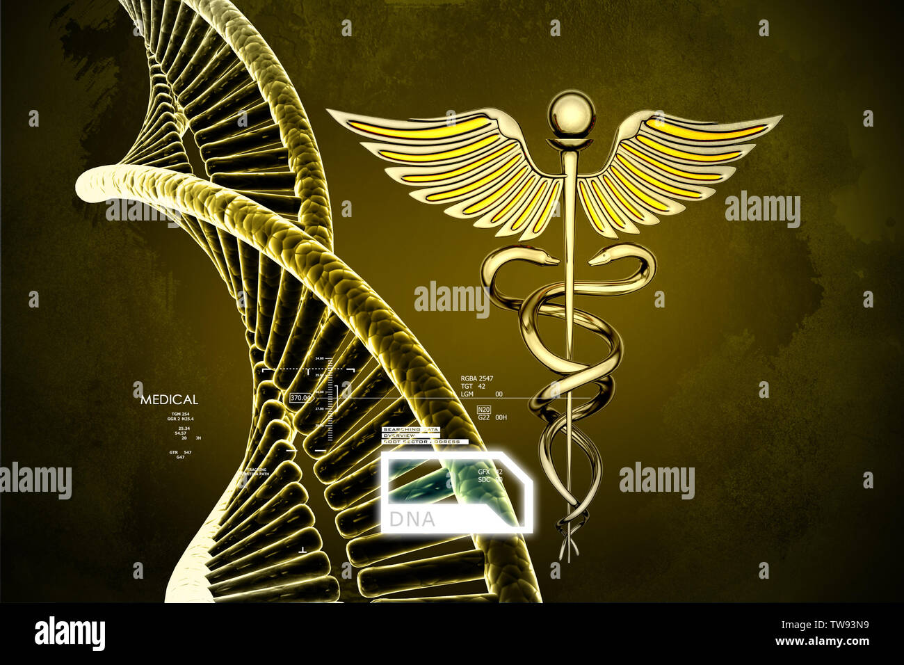 caduceus medical symbol Stock Photo - Alamy