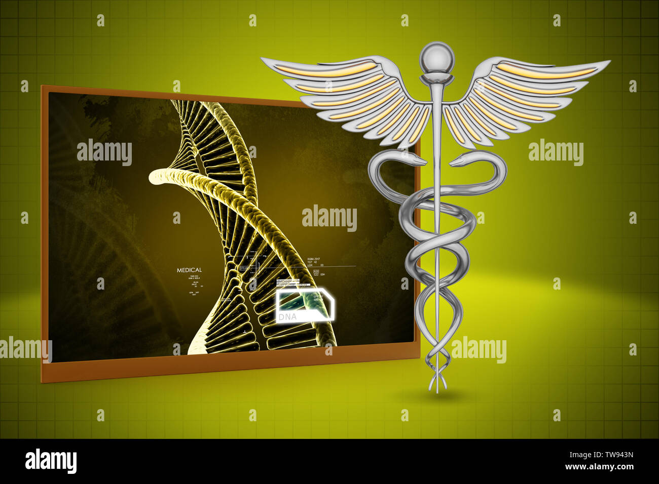 caduceus medical symbol Stock Photo - Alamy
