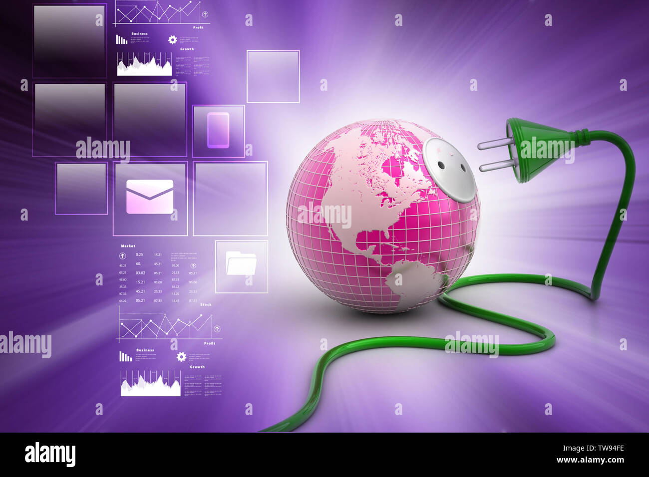 Globe Electrical Cable High Resolution Stock Photography and Images - Alamy