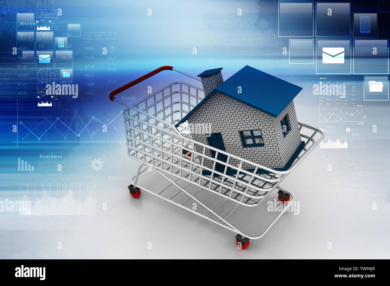 Move house trolley hi-res stock photography and images - Alamy