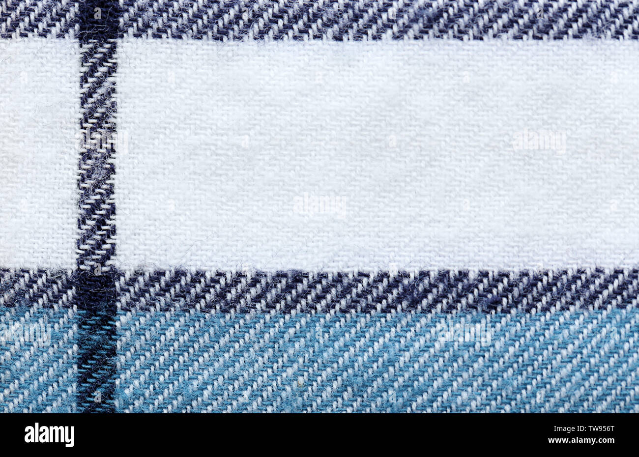 Plaid cotton fabric texture as background, closeup Stock Photo - Alamy