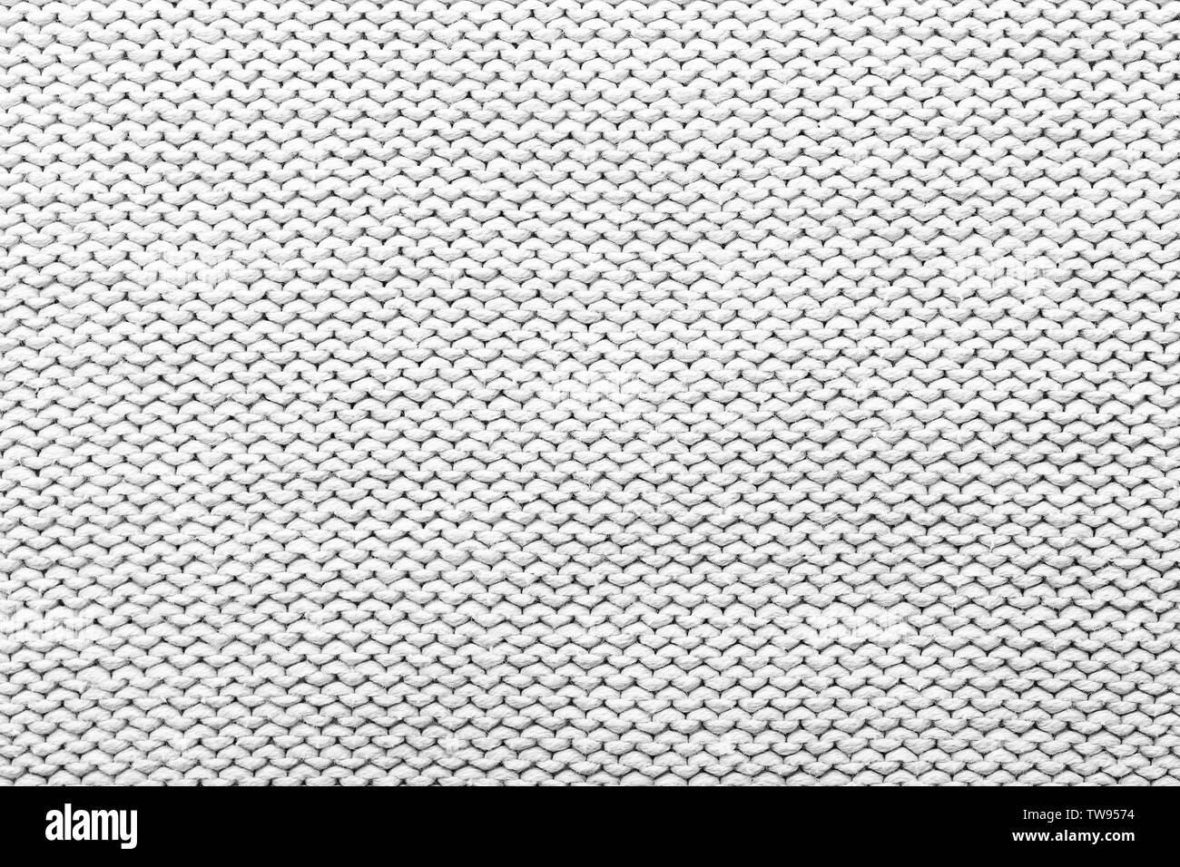 White knitted fabric texture as background, closeup Stock Photo - Alamy