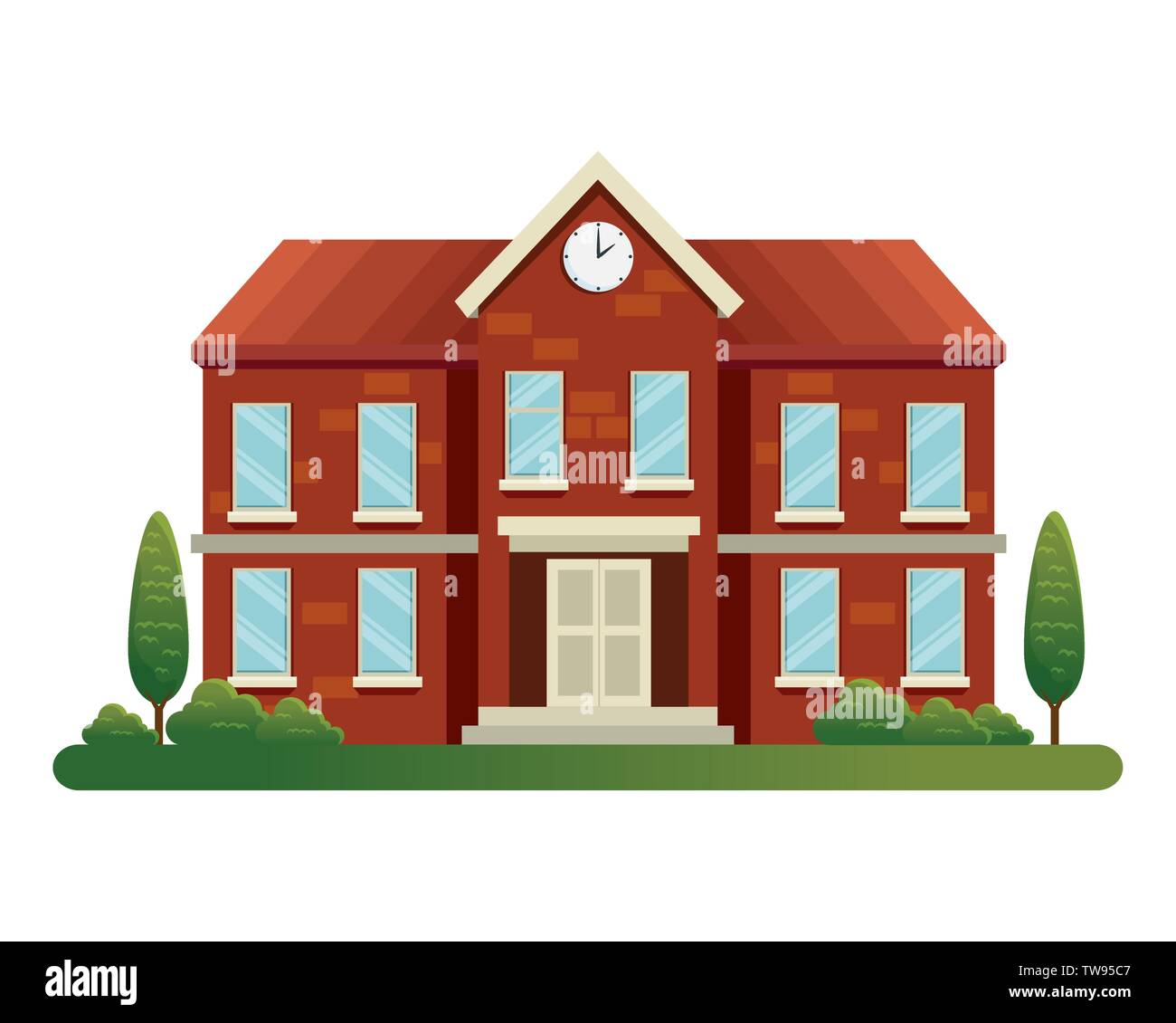 American elementary school building Cut Out Stock Images & Pictures - Alamy