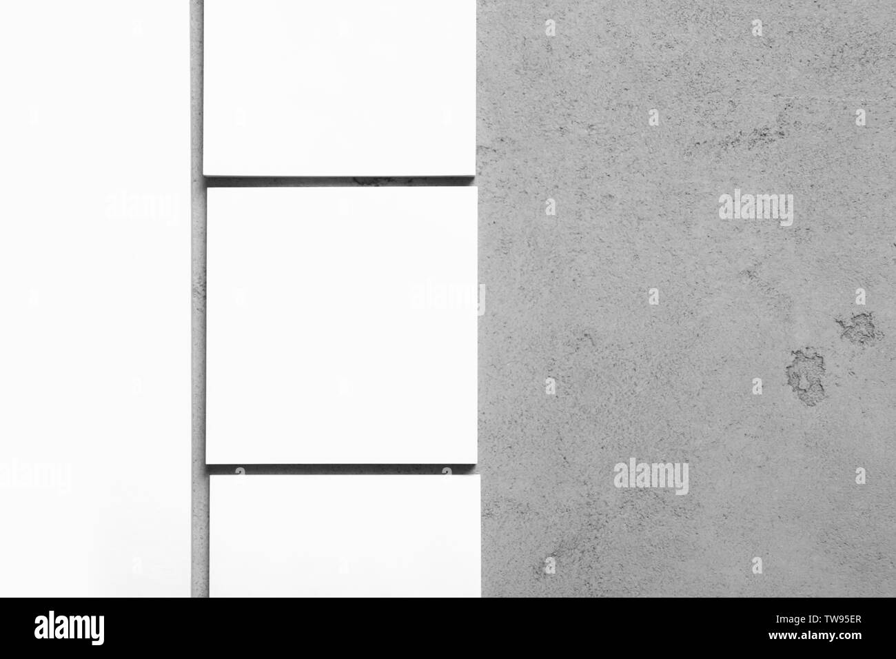 Blank cards on grey background. Mock up for design Stock Photo - Alamy