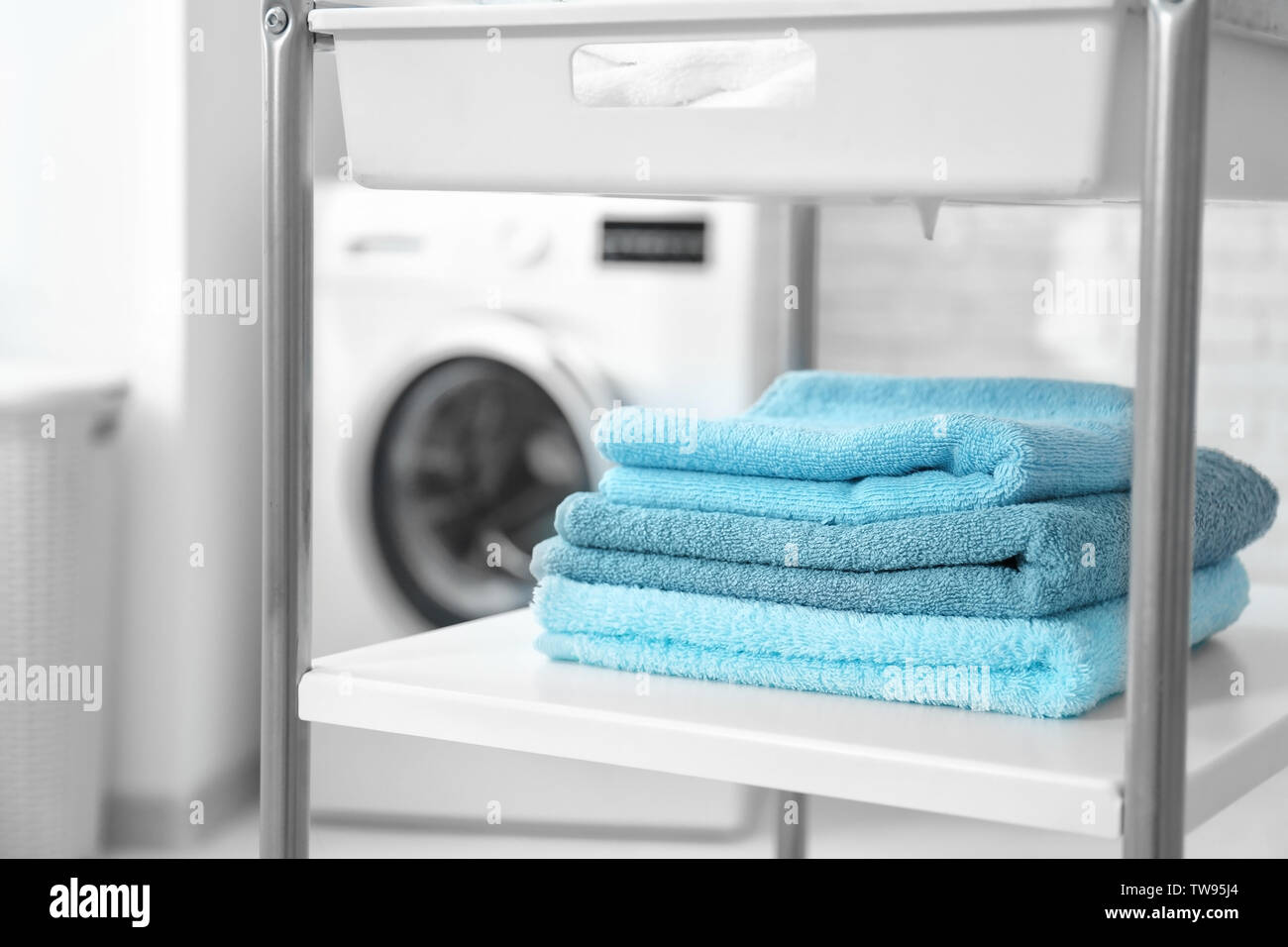 Cart clean towels hi-res stock photography and images - Alamy