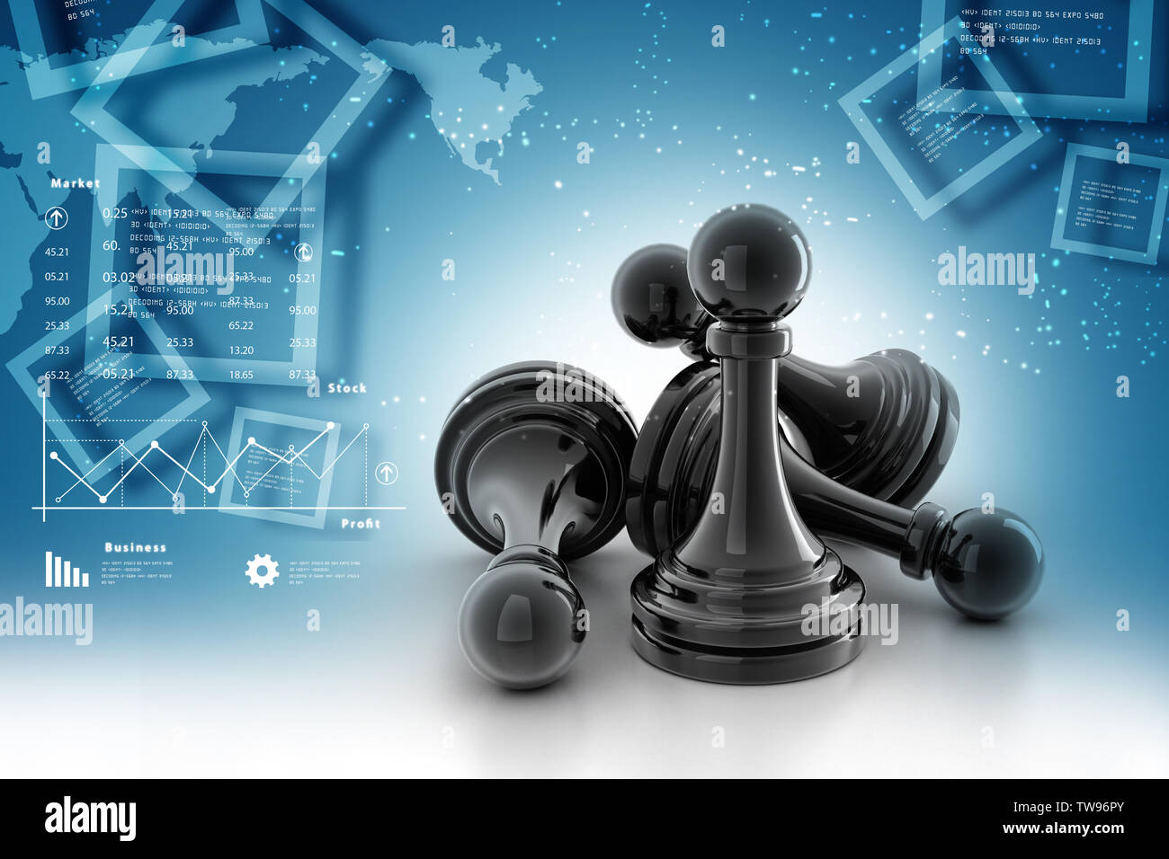 black pawn isolated Stock Photo - Alamy