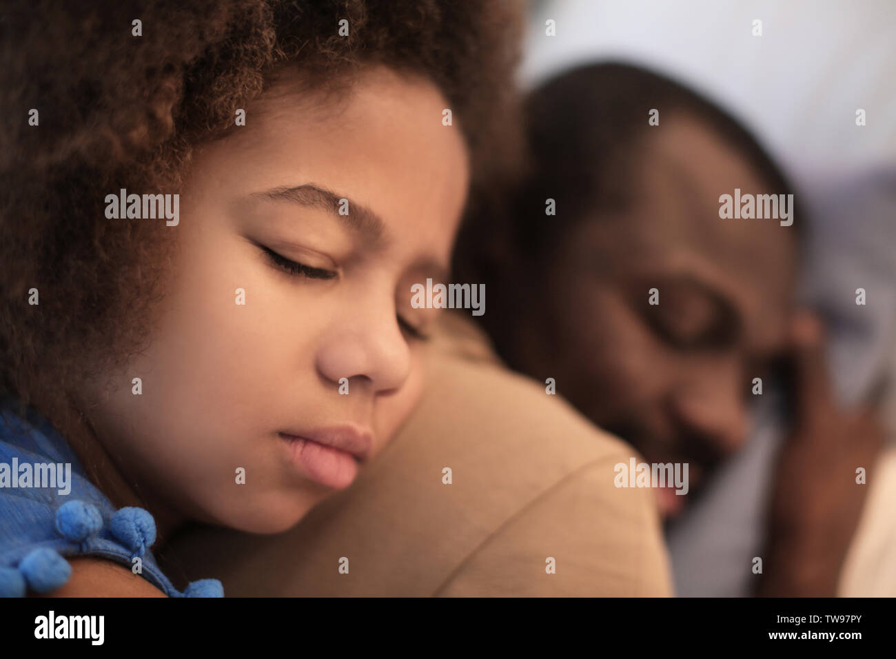 African american family sleeping hi-res stock photography and images ...