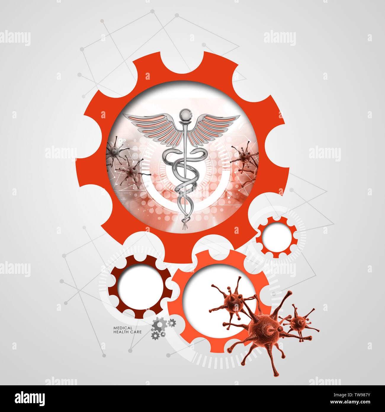 caduceus medical symbol Stock Photo - Alamy