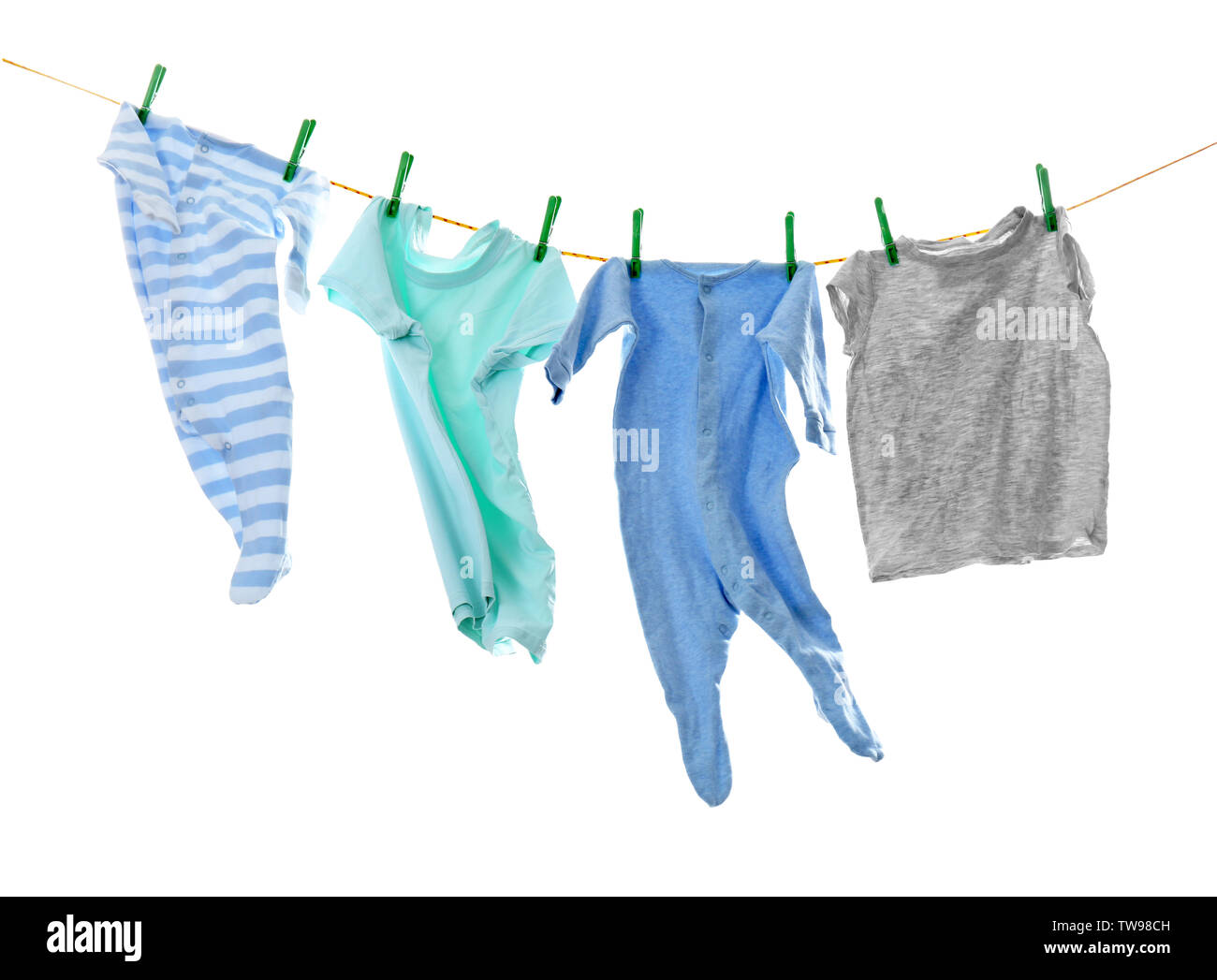 Childrens Clothes On Washing Line High Resolution Stock Photography and ...