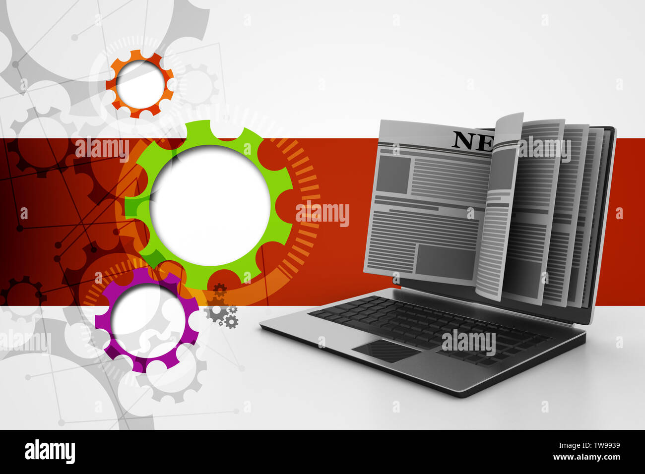 News through a laptop screen concept for online news Stock Photo - Alamy