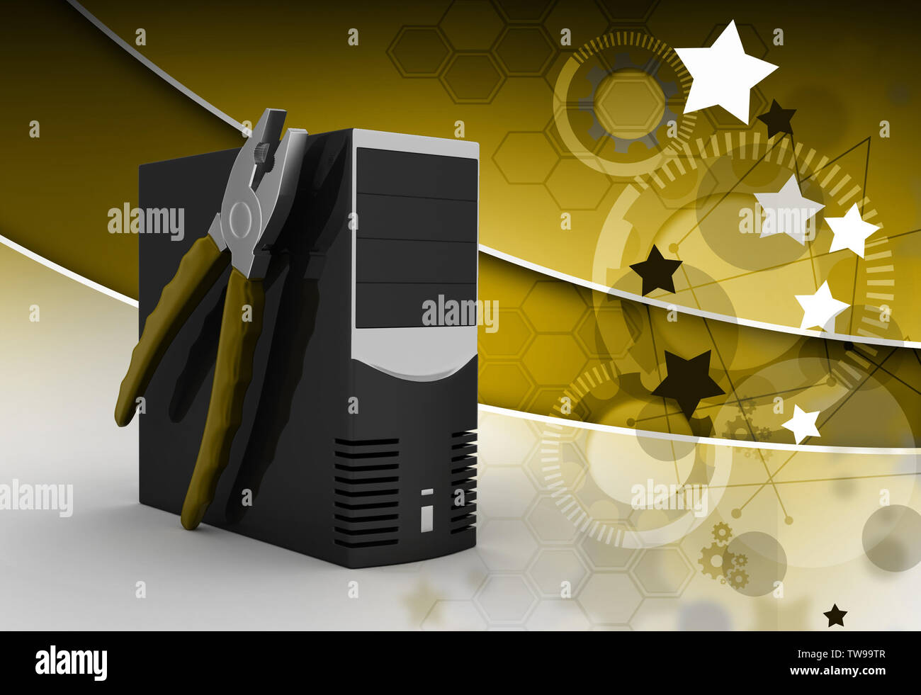 Computer repair upgrade open pc hi-res stock photography and images - Alamy