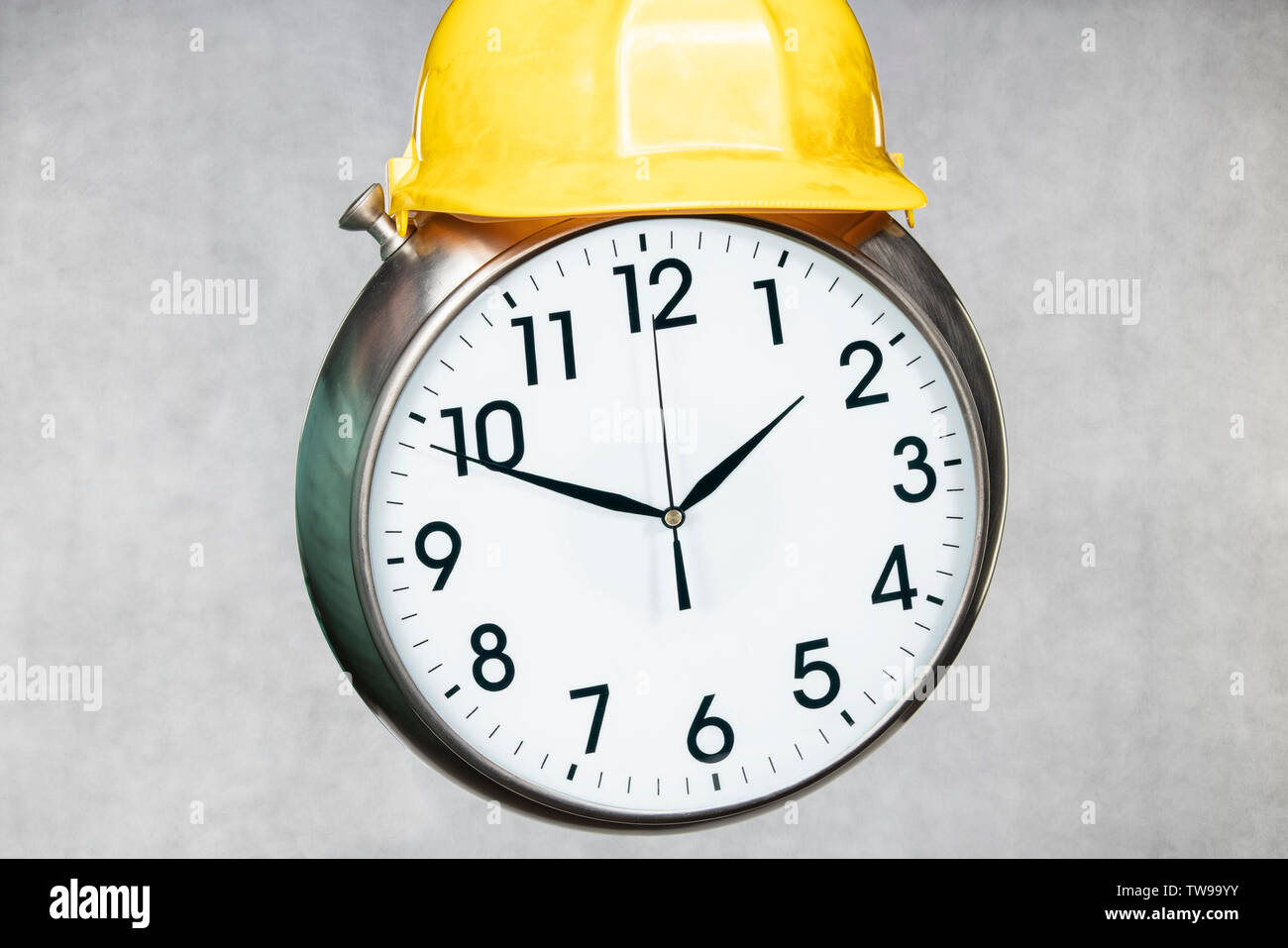 Just in Time Clock Meaning Not Too Late Stock Photo - Alamy