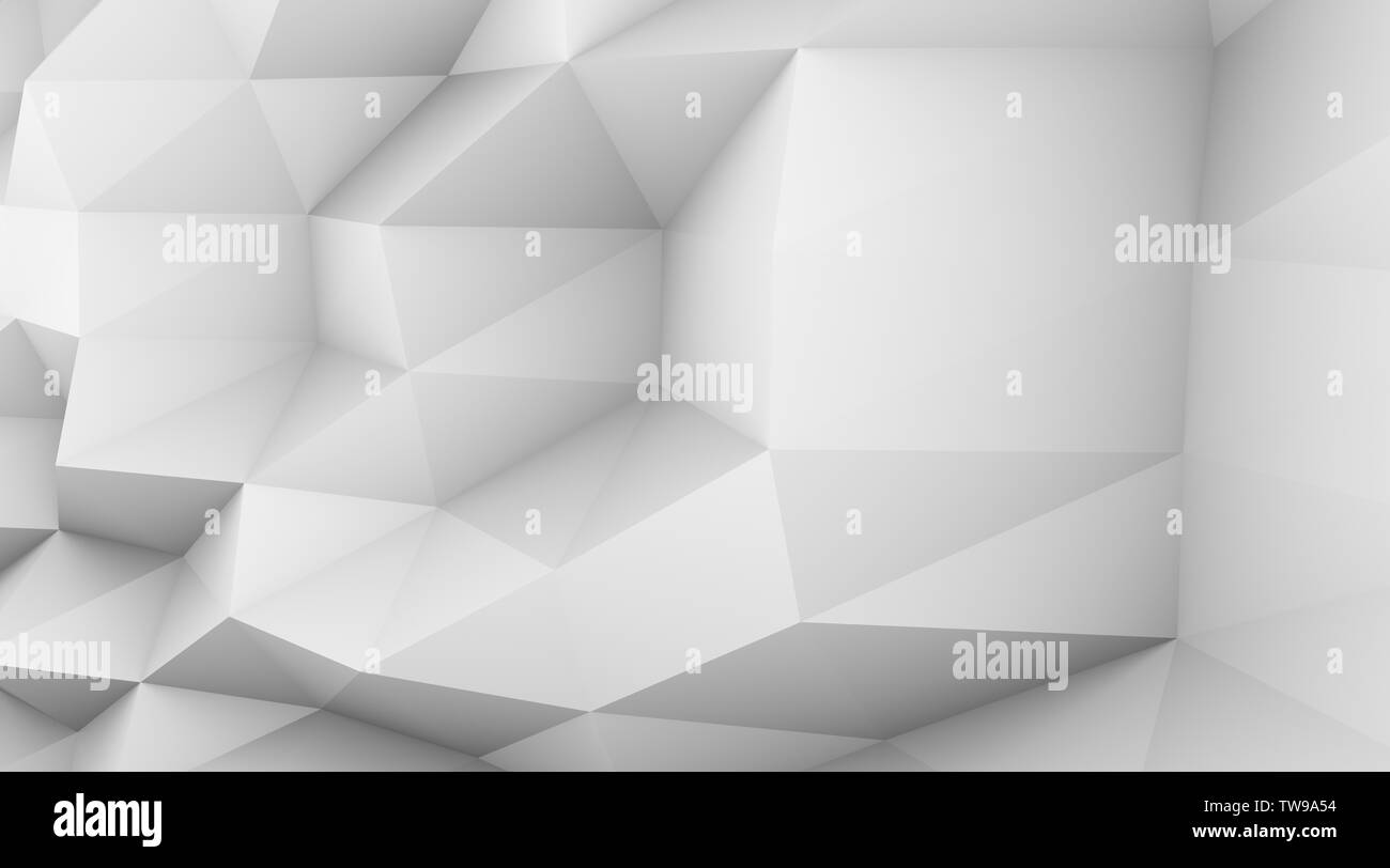 Abstract 3d rendering of triangulated surface. Modern background Stock ...