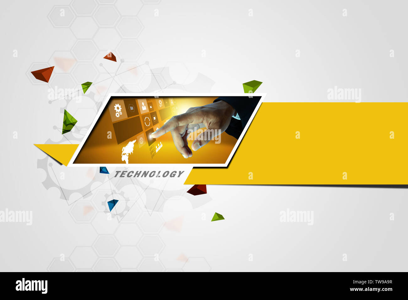 Smart hand showing futuristic technology Stock Photo - Alamy